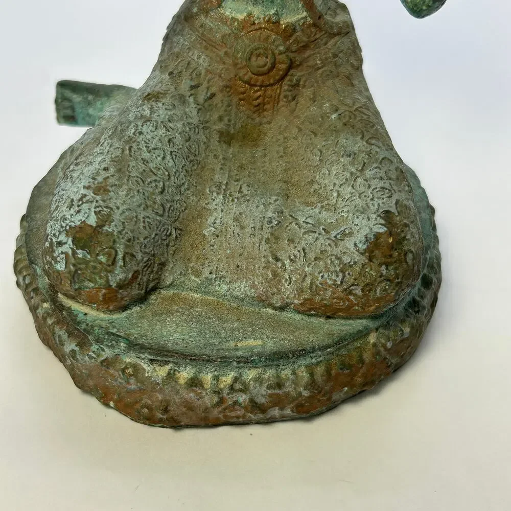 Unbranded | Art | Vtg Antique Thai Princess Seated Playing Flute Bronze ...